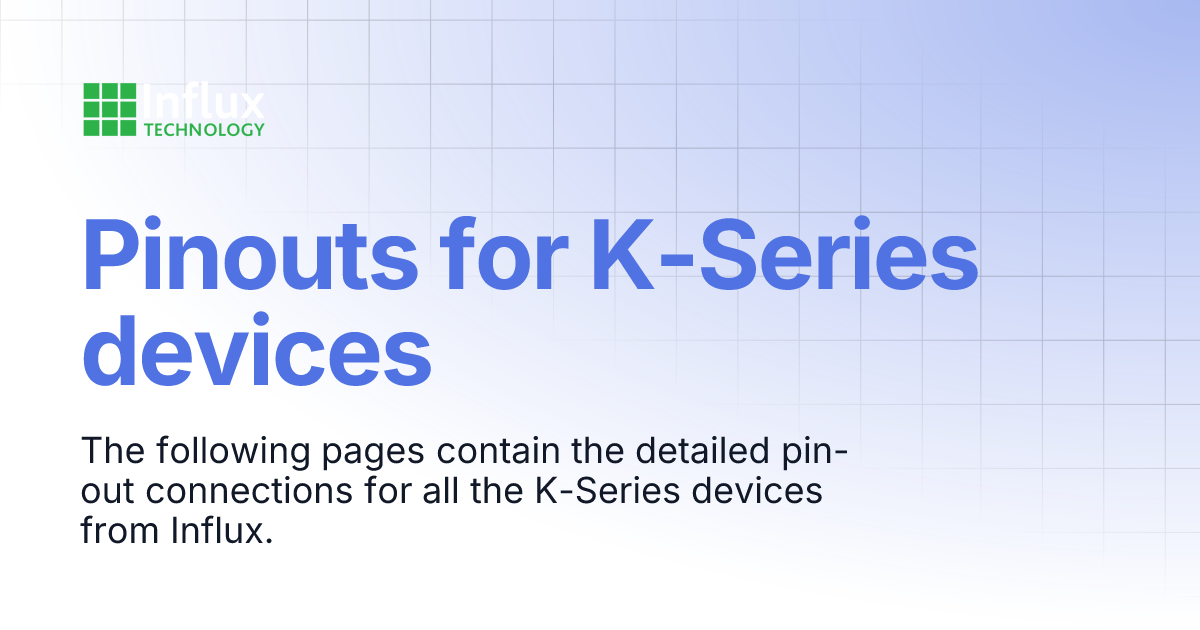 Pinouts for K-Series devices | K-Series: Product Manual