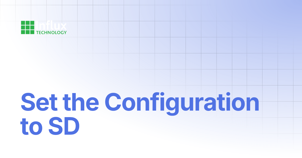 Set the Configuration to SD | Rebel Series