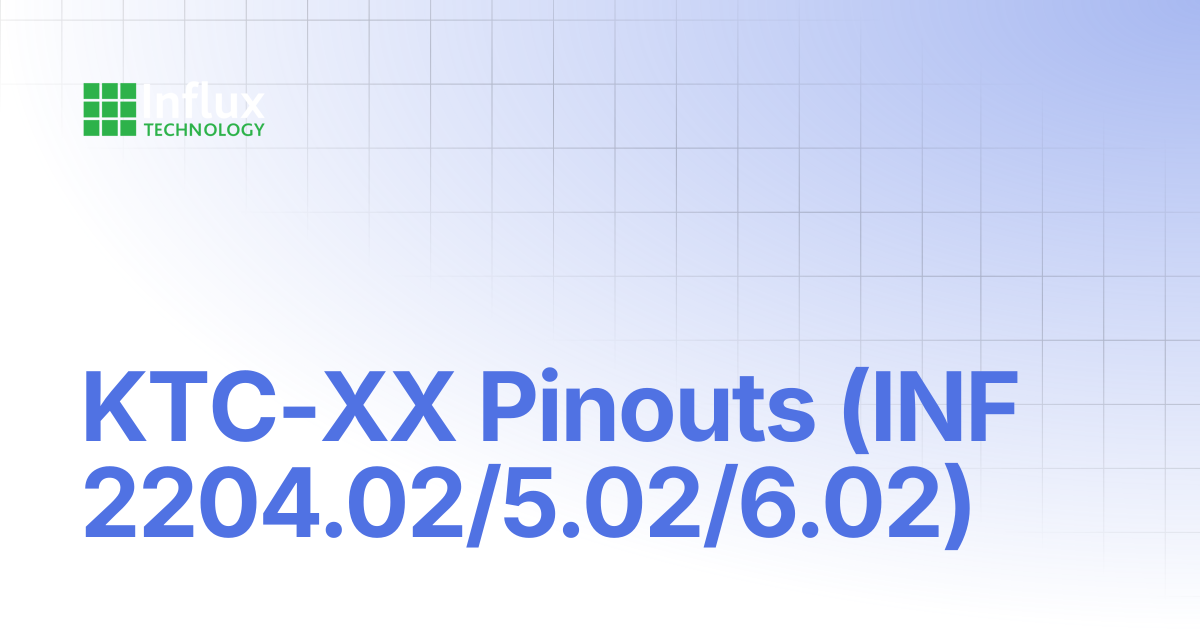 KTC-XX Pinouts (INF 2204.02/5.02/6.02) | K-Series: Product Manual ...