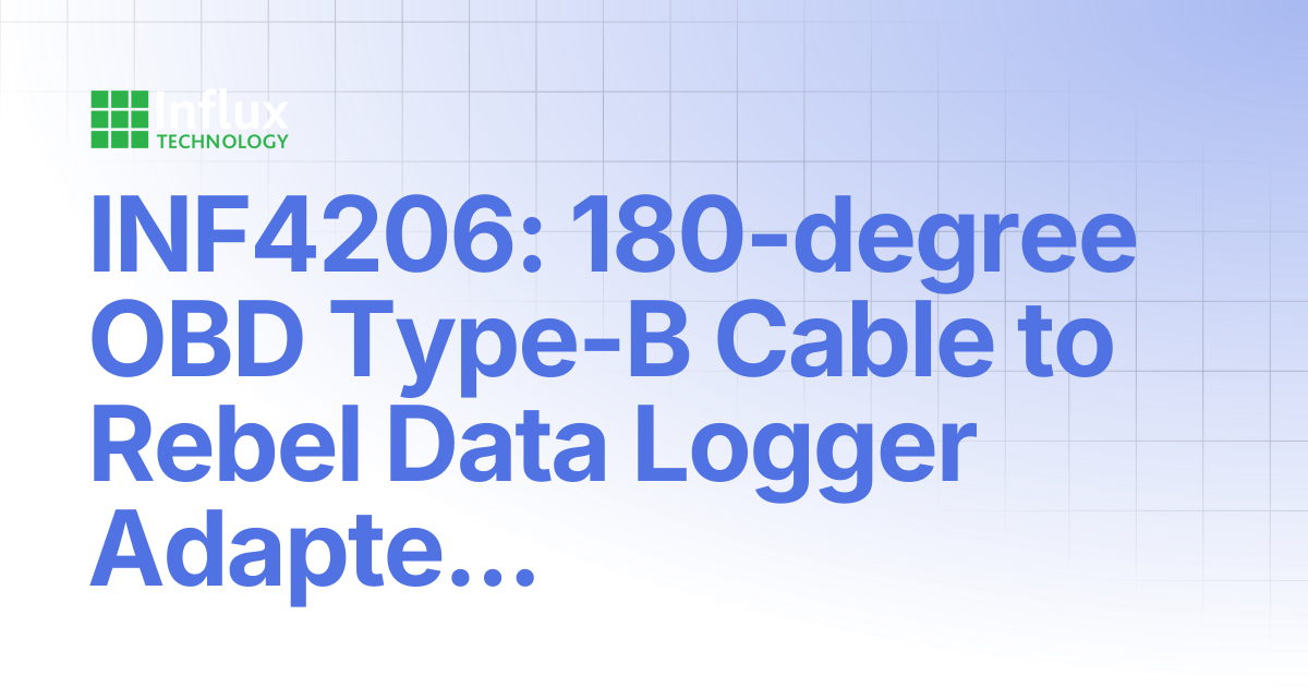 INF4206: 180-degree OBD Type-B Cable to Rebel Data Logger Adapter cable ...