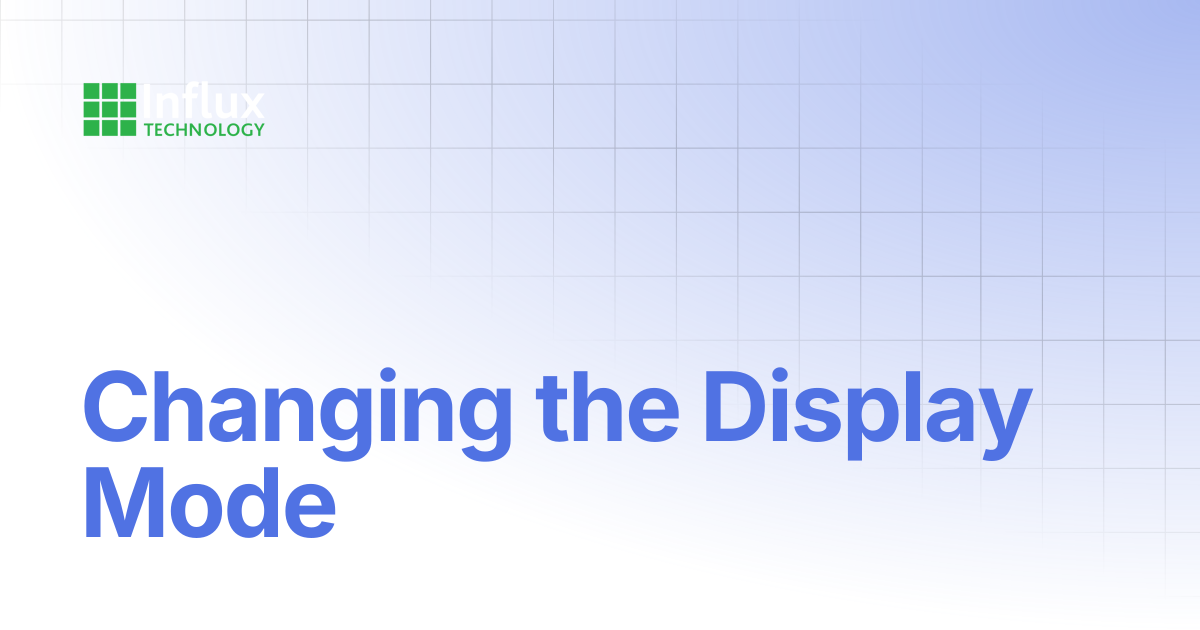 Changing the Display Mode | Rebel Dash: Product Manual | Influx ...