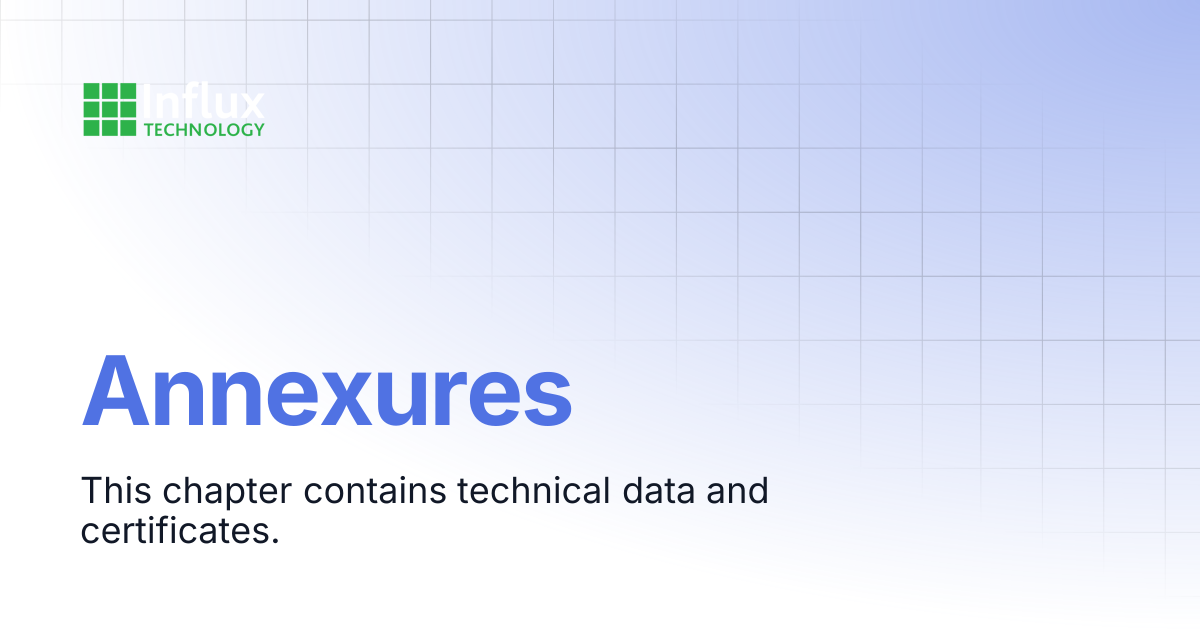 Annexures | ReXgen Series: Product Manuals | Influx- Support Documentation