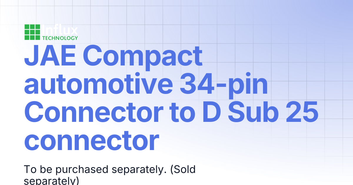 JAE Compact automotive 34-pin Connector to D Sub 25 connector | ReXgen ...