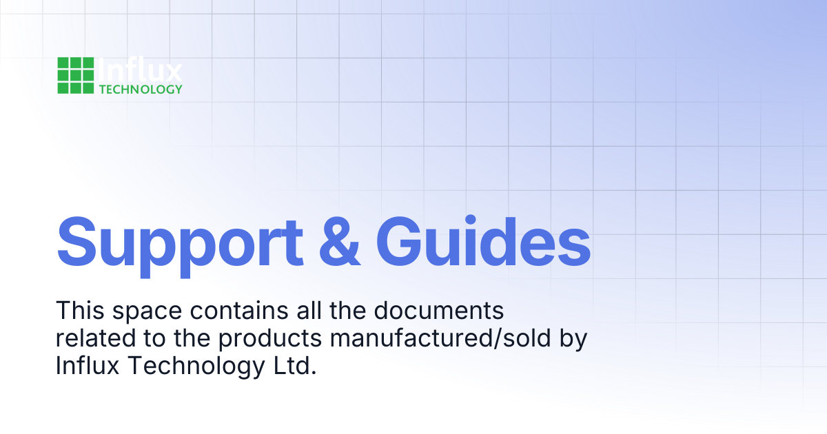 Support & Guides | Influx- Support Documentation