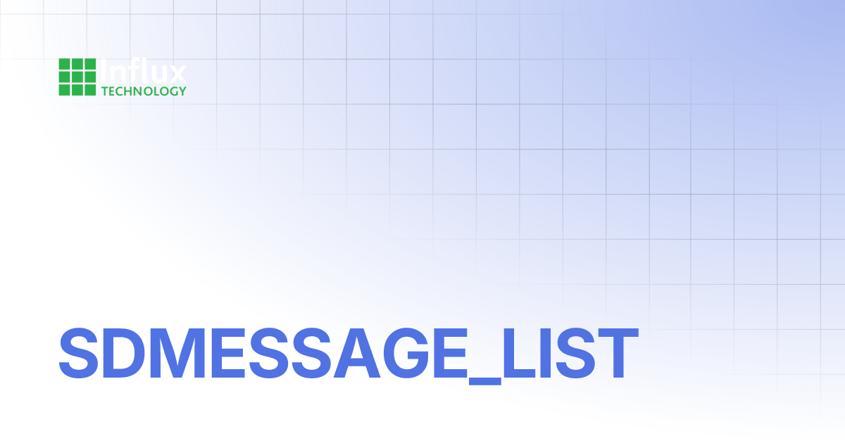 SDMESSAGE_LIST | XML documentation